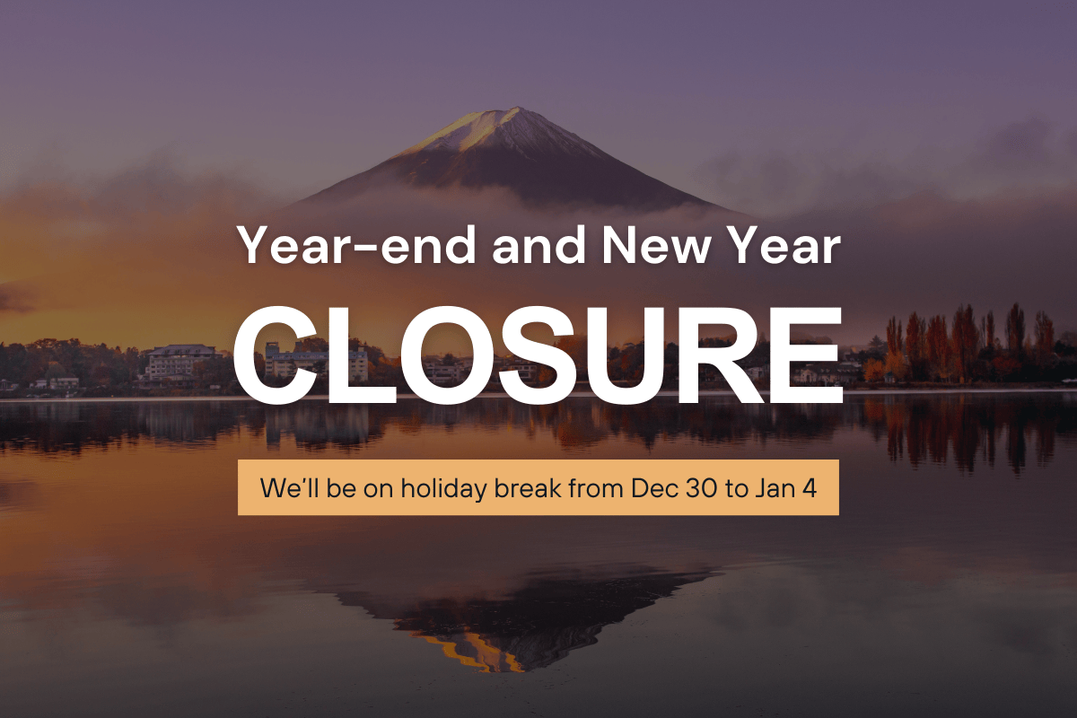 🎍 Year-End & New Year Holiday Closure Notice – JDM TACKLE HEAVEN